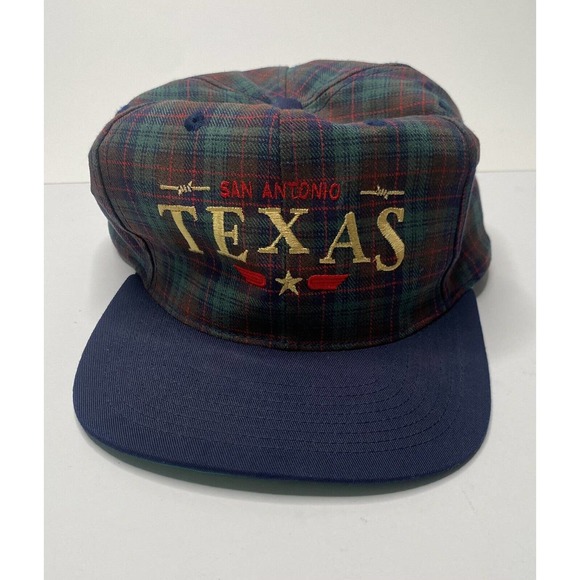 San Sun | Accessories | Vintage San Antonio Texas Hat Tartan Plaid San ...
